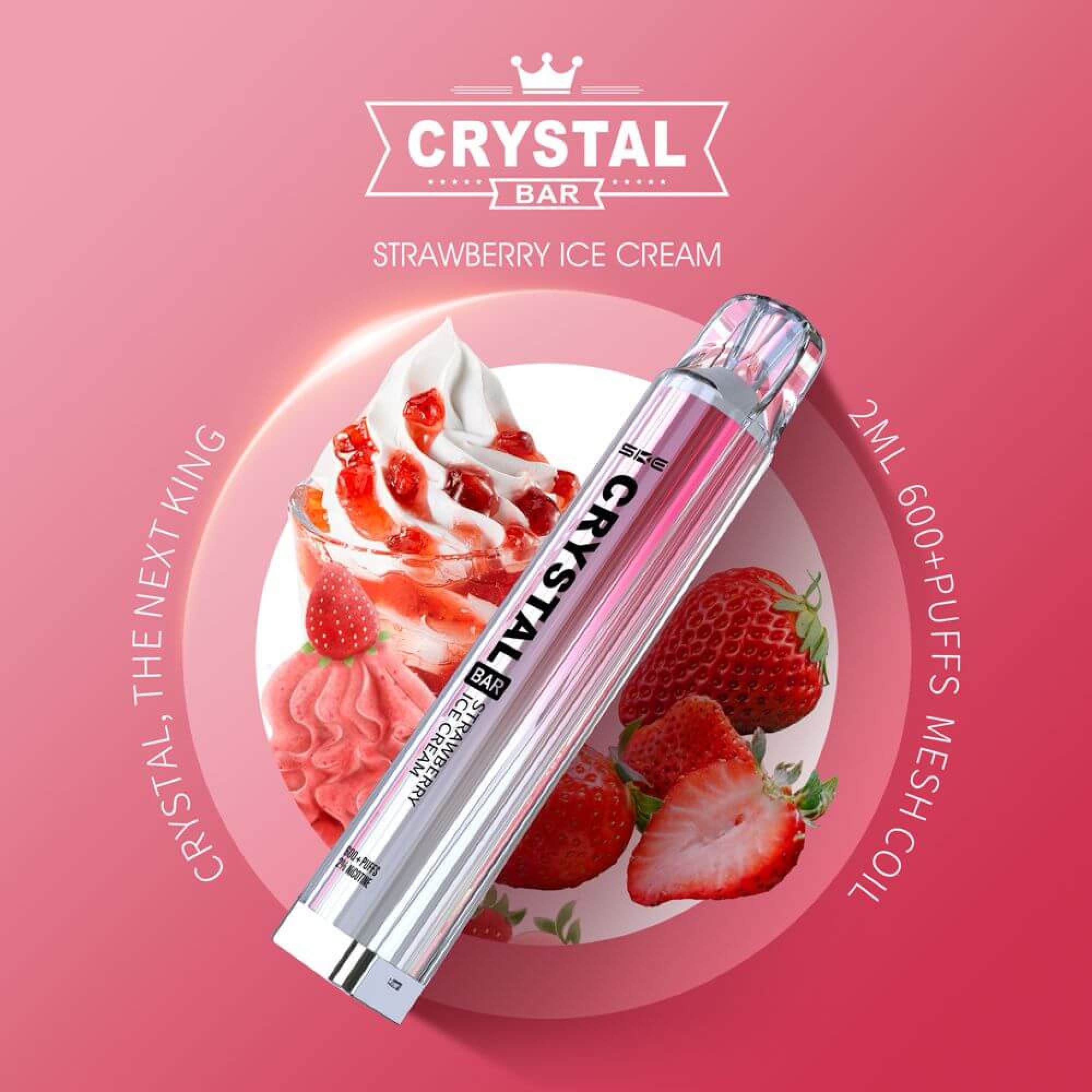 Crystal Bar Strawberry Ice Cream - Vapejockey